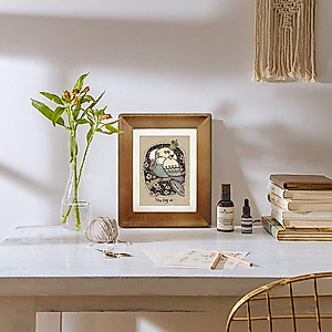 icheesday 6x8 Wood Picture Frames, Rustic Photo Frame with Real Glass Front,Wall Hanging and Tabletop Standing,Vertical or Horizontal Display (Brown)