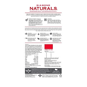 Diamond Naturals Adult Dry Dog Food Lamb Meal and Rice Formula Made with Lamb Protein, Probiotics and Essential Nutrients to Support Balanced and Overall Health 20LB