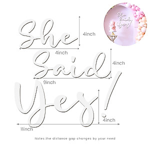 Urwonderbox She Said Yes Wooden Sign Propose Engagement Marry Me Wedding Party Wall Decor Sign Bachelorette Bridal Shower Party Bedroom Sign Decorations(White, Large)