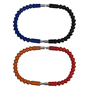 4 Pcs Flexible Drill Bit Extension, Screwdriver Soft Shafts, 11.6 inch, FineGood Universal Drill Connection - Black, Red, Blue, Orange