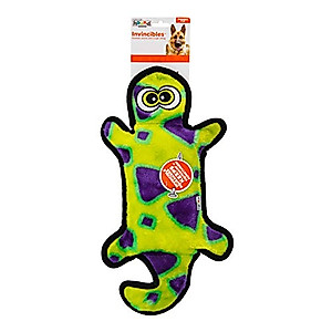 Outward Hound Invincibles Green Gecko Plush Dog Toy, Large
