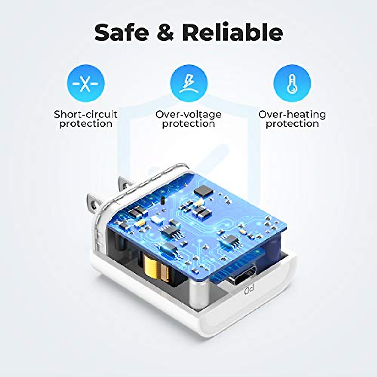 iPhone 14 13 12 Fast Charger: iClever 20W PD USB C Fast Charger, Wall Charger Adapter with MFi Certified 6.6FT USB C to Lightning Cable for iPhone 14/13/13 Pro/12 Pro/12 Pro Max/11 Pro/iPad Pro