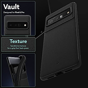 Caseology Vault Protective Case Compatible with Google Pixel 6 Pro Case (2021) - Matte Black