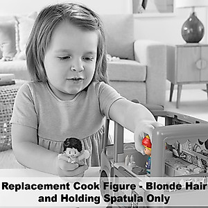 Replacement Part for Fisher-Price Little People Serve It Up Food Truck Playset - GTT73 ~ Replacement Cook Figure ~ Blonde Hair ~ Holding Spatula