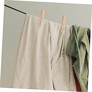 SOESFOUFU 100pcs Wooden Clothespins Clothes Clips Clothespins Clips Wood Clothespins Clothes Pegs Clothesline Laundry Pegs Windproof Clothespins Quilt Clamp Blanket Fixing Clamp Clothing Peg