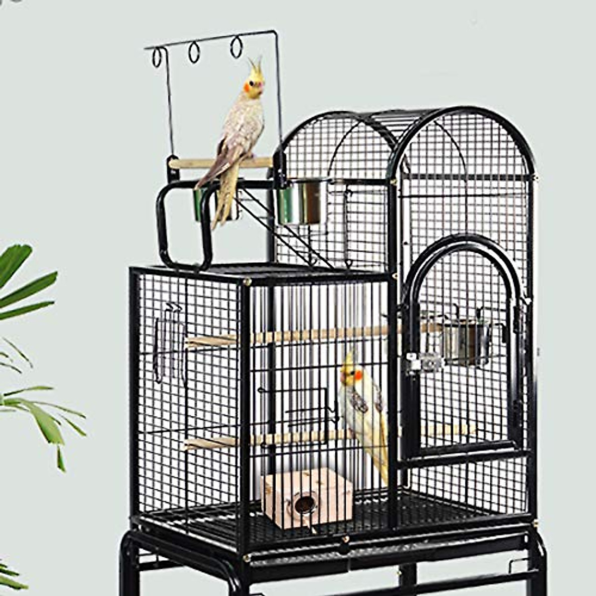 Parakeet Nesting Box, Bird Nest Breeding Box Cage Wood House for Finch Lovebirds Cockatiel Budgie Conure Parrot (M:9.8"×5.1"×5.3")