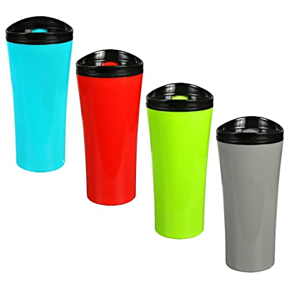 Plastic Travel Mugs, 16.5oz - 5 Colors by whatsnext (Turquoise)