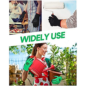 Honeydak 36 Pairs Gardening Gloves for Men Women Breathable Rubber Coated Garden Gloves Men Safety Work Gloves (Black, Green)