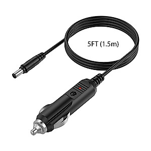 DC 12V 2A Car Charger Universal Power Cord Cigarette Lighter for Portable RCA DVD Player, Sylvania, DBPOWER, GPS, Bluetooth Speakers, Spectra S1 Breast Pump, Label Maker, Camera, Snailax Seat Cushion