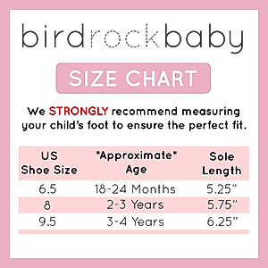 BirdRock Baby Hard Sole Mary Janes - Genuine Leather Shoes for Toddler Girls (Rose Gold, 6.5)