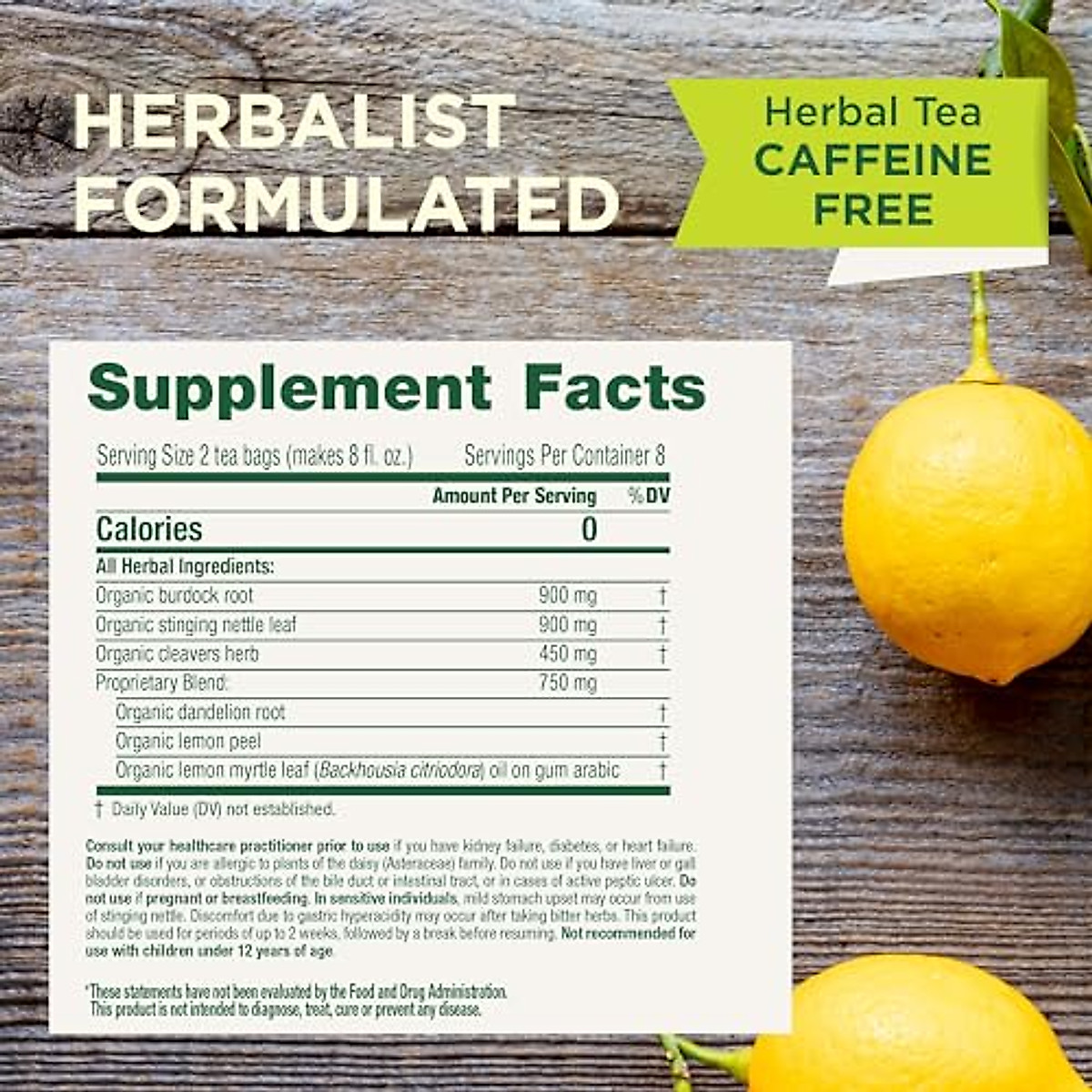 Traditional Medicinals Tea, Organic EveryDay Detox Lemon, Supports Healthy Skin & Liver Function, Detox, 96 Tea Bags (6 Pack)