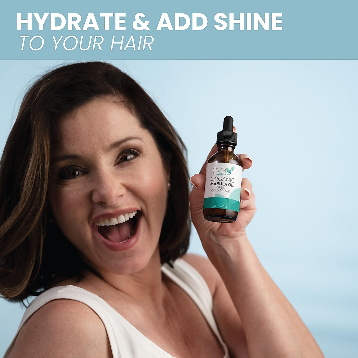 Organic Marula Oil for Face and Hair, 100% Virgin Moisturizing Beauty Oil - Cold Pressed, Natural Anti-Aging Formula - Non-greasy, Unrefined, Rich in Omegas & Antioxidants - 2oz.