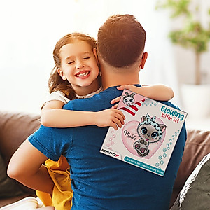 Glow in The Dark Cat Stickers with Dog and Fish, Wall Decals Sticker for Kids Bedding Room, Great for Birthday Gift Glowing Cat for Girls and Boys