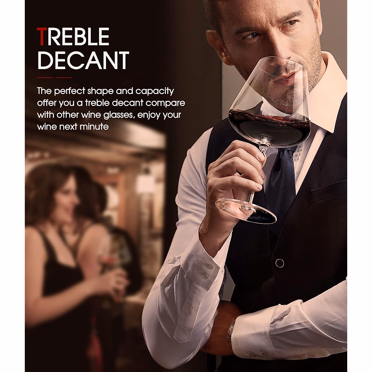 OJA Red Wine Glasses Set of 4-28oz Large Wine Glasses Hand Blown Crystal-Clearer,Lighter for Wine Tasting,Gift Packaging for Christmas Day,Wedding,Birthday