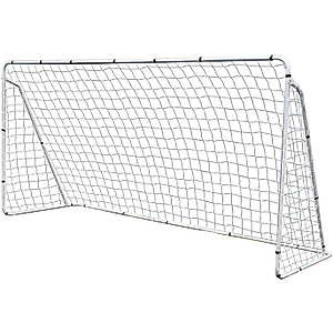 HomGarden 12' x 6' Portable Soccer Goal Football Post Target Net Tournament Regulation Training Aid Ultimate Backyard Outdoor Kids Soccer Goal
