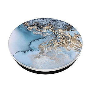 Trendy Cool Blue Teal Watercolor Pink White Gold Gift PopSockets PopGrip: Swappable Grip for Phones & Tablets