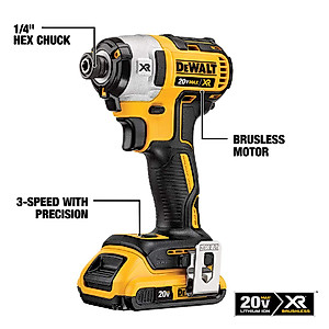 DEWALT 20V MAX* XR Cordless Drill Combo Kit, Hammer Drill & Impact Driver, Power Detect Technology (DCK299D1W1)