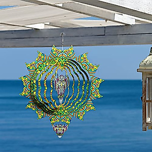 Wind Spinners for Yard and Garden, Wind Spinners Hanging for Indoor Outdoor, Wind Sculptures & Spinners Metal 12 inch