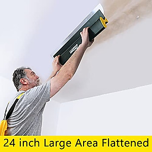 Zozen Drywall Skimming Blade 24in/60cm, All Body made of Aluminum Alloy, Blade made of European Stainless Steel, Smoothing Knife/Wipe Down Knife/Drywall Knife, Acting on Gyprock/WallBoard/Plasterboard