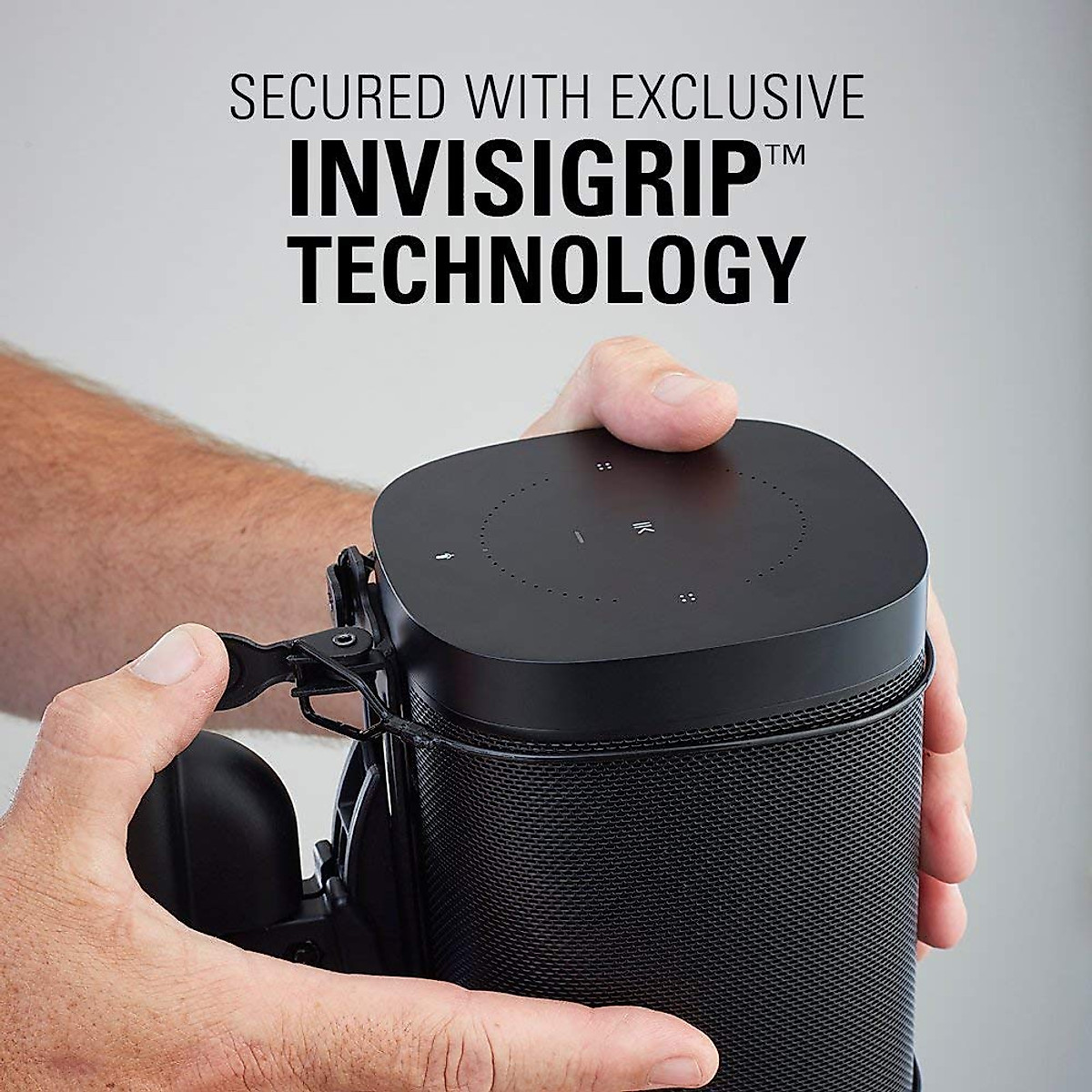 Sanus Wireless Speaker Wall Mount for Sonos ONE - Tool Free Tilt & Swivel Adjustments For Best Audio - Single (black) - WSWM21-B1