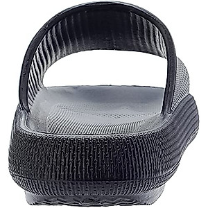 BRONAX Cloud Slides for Women Unisex Indoor Pillow House Slippers Sleepers House Shoes Size 8 Sandals Comfy Cushioned Thick Sole 39-40 Black