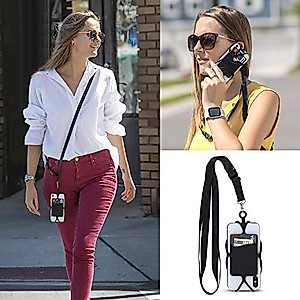 Phone Lanyard, Gear Beast Universal Crossbody Cell Phone Lanyard Compatible with iPhone, Galaxy & Most Smartphones, Includes Silicone Phone Holder and Satin Poly Adjustable Neck Strap