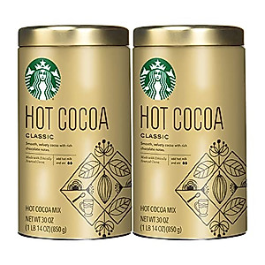 Starbucks Classic Hot Cocoa Mix, 30-Ounce Tin (Pack of 2)
