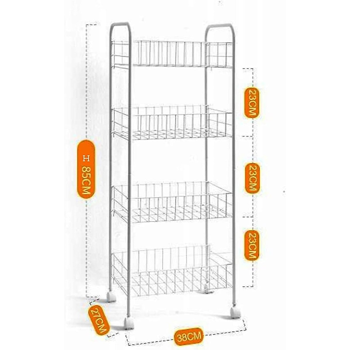 OXOAMP Storage Shelves Rack for Kitchen Storage Cart Storage Organizer with Rolling Wheels Storage Cart Shelves for Kitchen Shelving Unit