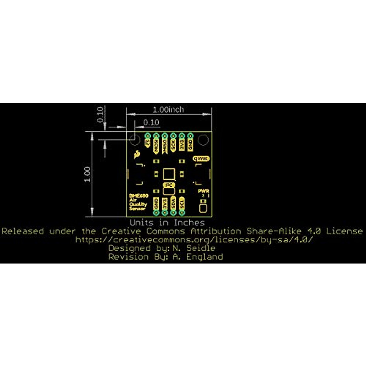 SparkFun Environmental Sensor Breakout - BME680 (Qwiic) - Combine Gas sensor Temperature Humidity & Barometric pressure sensing for complete environmental sensor 1 inch x 1 inch footprint No soldering