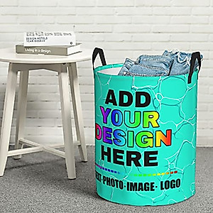 Custom Laundry Basket Personalized Laundry Basket Customized Laundry Basket with Photo/Text Collapsible Storage Basket Medium 19.6" x 15.7"