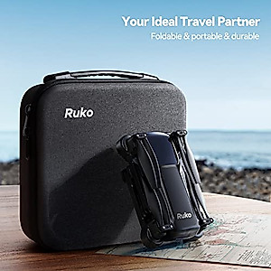 Ruko U11 Drones with Camera for adults, 40 Min Flight Time, 4K UHD Mini FPV Quadcopter with Live Video, Auto Return Home, Follow Me, Tap Fly, Easy for Beginner (2 Batteries and Carrying Case) - Black