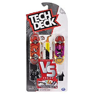 TECH DECK VS Series Toy Machine Skateboards Fingerboard, Obstacle and Challenge Card Set,unisex