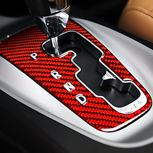 UOADA Real Premium Carbon Fiber Car Gear Box Control Decal Trim Center Console Gear Shift Panel Cover Sticker Interior Compatible with Dodge Journey 2011 2012 2013 2014 2015 2016 2017
