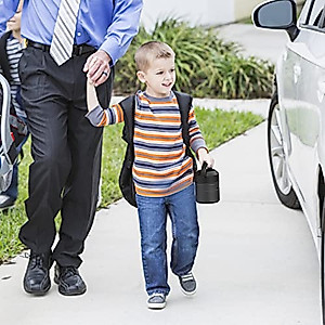 Lingtoolator unce Vacuum Insulated Food Jar, 316L Stainless Steel Leak Proof Soup Thermal, Cold Hot Food Container with Folding Spoon, Bowl Lid and Silicone Handle for Kids, Adu