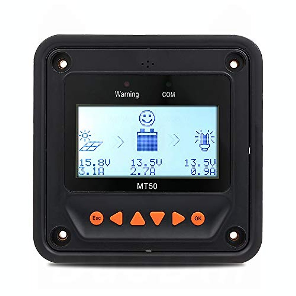 EPEVER MT-50 Remote Meter MT-50 Solar Controller LCD Display Remote Meter Fit for TracerAN, BN, TRIRON Series Solar Panel Battery Regulator
