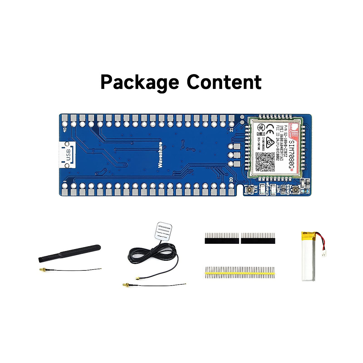 Waveshare SIM7080G NB-IoT/Cat-M(EMTC) / GNSS Module for Raspberry Pi Pico NB-IoT, Cat-M(EMTC), and GNSS Positioning with Global Band Support