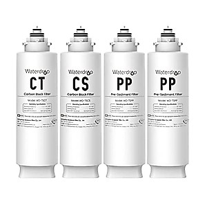 Waterdrop Undersink Replacement Water Filter Compo Pack, 2PP+CT+CS