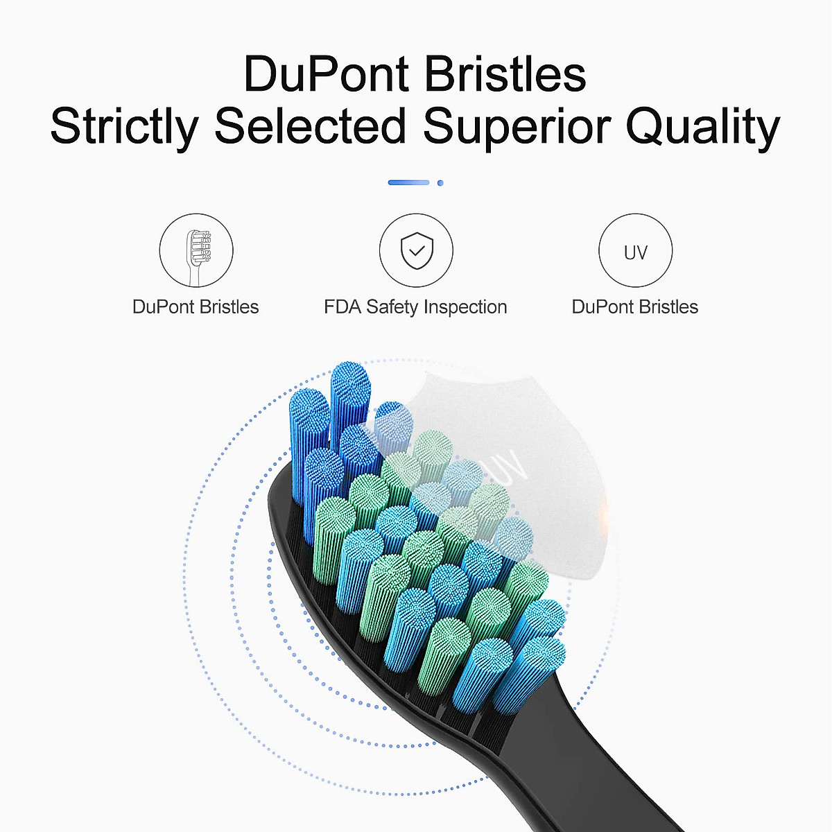 5 Pack Electric Toothbrush Replacement Heads Compatible with Fairywill,Toothbrush Heads Compatible with FW-507/508/551/515/917/959/2011,FW-D1/D3/D7/D8