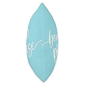 Vine Mercantile Beach Please-Cute Summer Sayings-Light Turquoise Blue Throw Pillow, 18x18, Multicolor