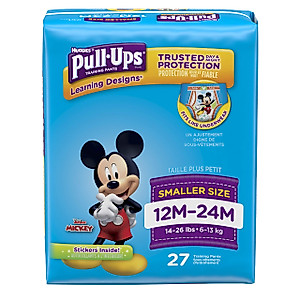 Pull-Ups Learning Designs for Boys, Potty Training Pants, 12-24 Months (14-26 lb.), 27 Ct. (Packaging May Vary)