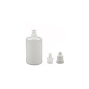 10PCS 100ML White Plastic Empty Refillable Portable Squeezable Dropper Bottle Cosmetic Makeup Packaging Essential Oil Container Saline Paint Solvents Eye Liquid Vial With Screw Lid And Plug (100ML)