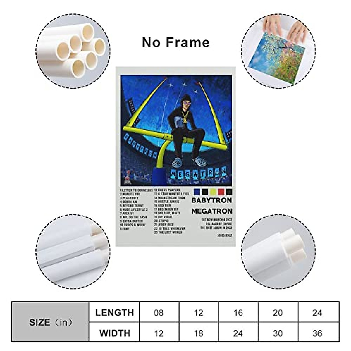 Fotuven Music Megatron Poster R-timer Babytron Poster Decorative Painting Canvas Wall Art Living Room Posters Bedroom Painting 12x18inch(30x45cm)