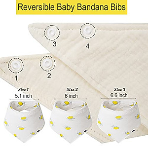 Baby Muslin Bandana Bibs baby Drool Bibs 8Pack 100% Cotton Ultra Soft Super Absorbent Bandana Bibs for Unisex Boys Girls for Teething and Drooling
