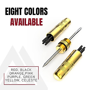 KOM Cycling Tubeless Tire Repair Kit for Bikes – Yellow and Iridescent Bundle! Fixes Mountain Bike and Road Bicycle Tire Punctures – Includes Tire Repair Fork and Reamer, 8 Bacon Strips.