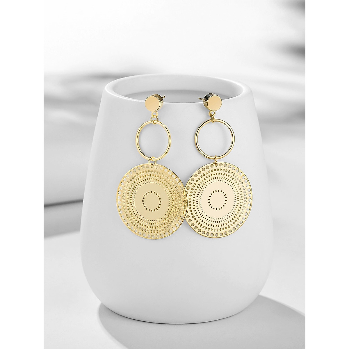 Simple Gold Dangle Earrings Boho Drop Earrings for Women