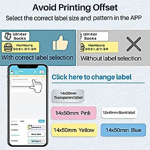 Memoking Label Makers D30 Bluetooth Thermal Label Maker Machine, Smart Mini Label Printer, Super Easy-to-Use Labeler with Label x 5, Compatible with iOS & Android for Home Storage, Green