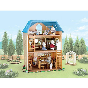 Calico Critters Sky Blue Terrace Gift Set, Dollhouse Playset with Figures, Furniture and Accessories