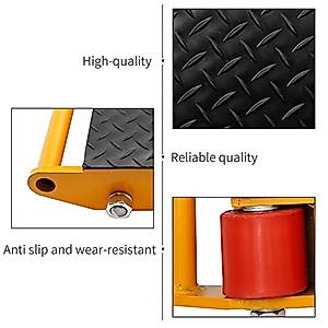 15T Heavy Duty Machine Dolly Machinery Skate Dolly 33000lbs Machinery Moving Skate 360° Rotation Cap with 9 PU Rollers for Heavy Duty Industrial Moving Equipment