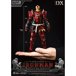 Beast Kingdom Medieval Knight Iron Man (Deluxe Version) DAH-046 Dynamic Action Figure, Multicolor