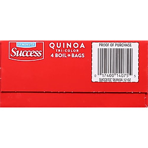 Success Boil-In-Bag Quinoa, Quick Tri-Color Quinoa, 12-Ounce Box